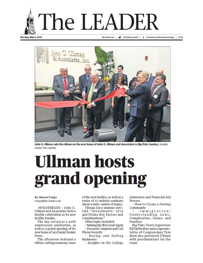 In the News – John G. Ullman & Associates